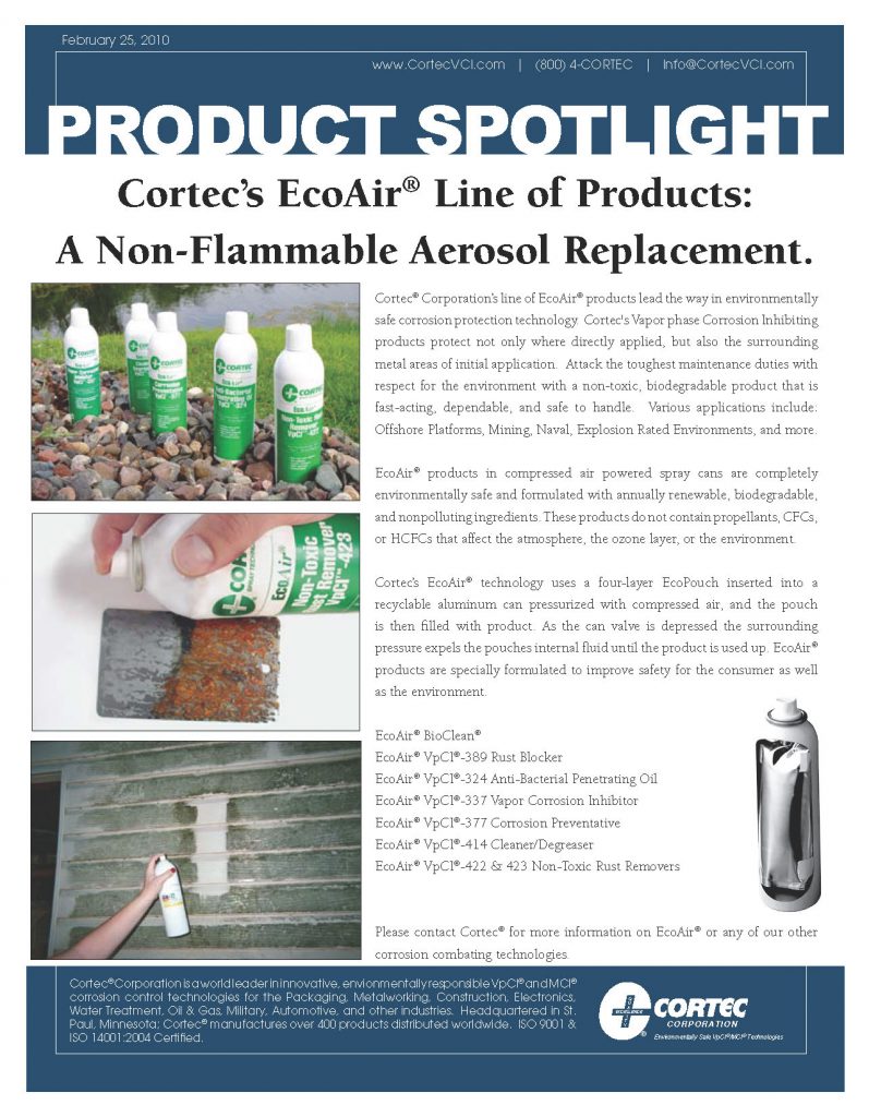 Brochures and Documents – Cortec Spray Technology